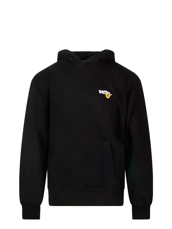 BARROW Graphic Print Hoodie - Black