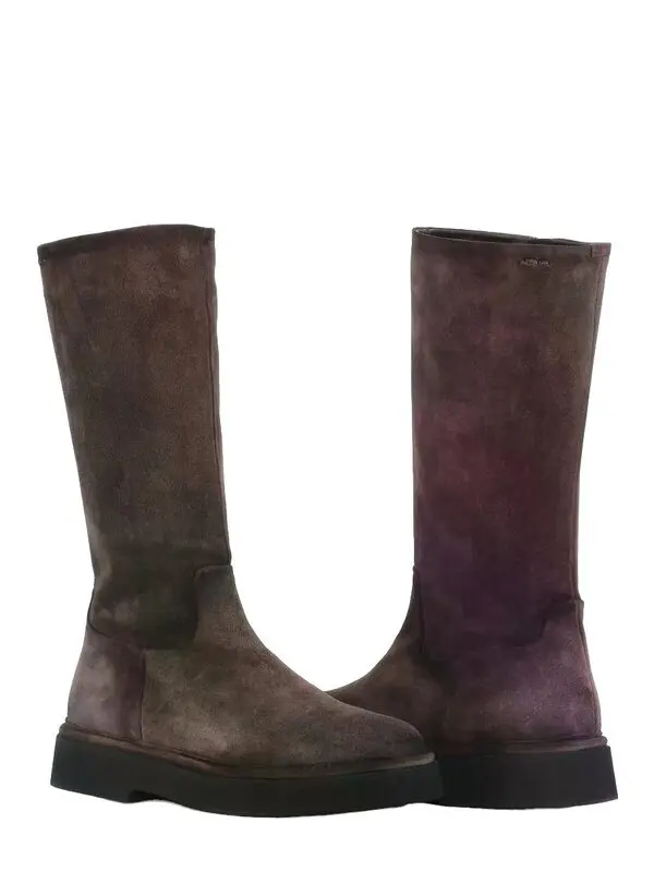 ALEXANDER HOTTO Suede Side-zip Boots - Brown