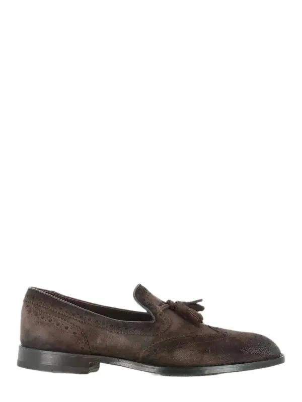 ALEXANDER HOTTO Tassel Brogue Loafers - Brown