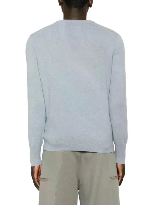 Eric Bompard V-neck Cashmere Knit - Blue