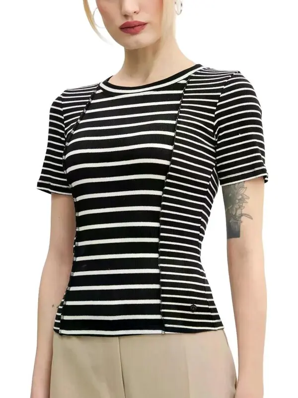 Desigual Striped Short-sleeved T-shirt - Black