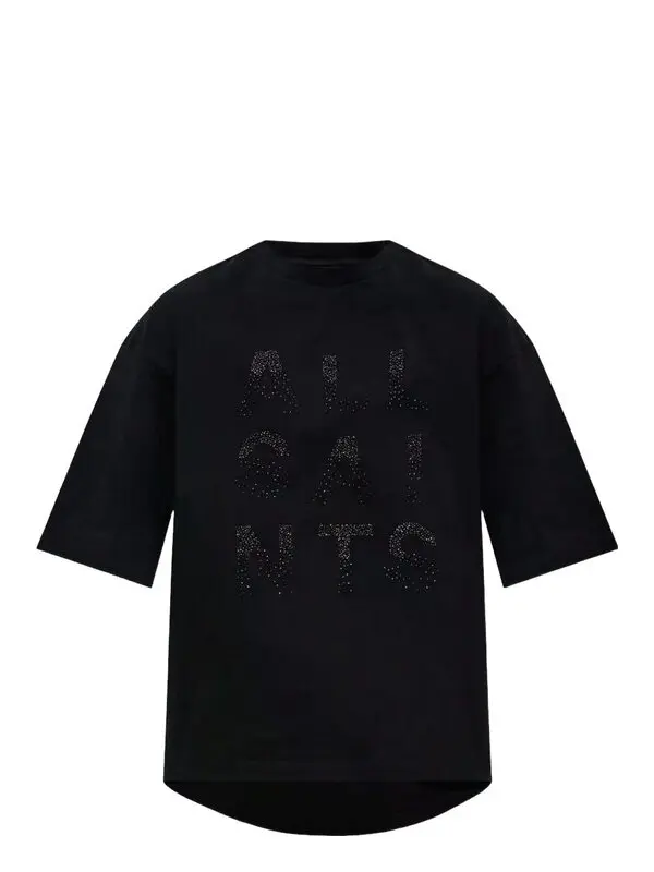 ALLSAINTS Stacks Amelie Bead-embellished T-shirt - Black