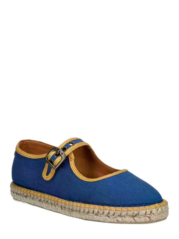 Fly London Buckled Espadrille Flats - Blue