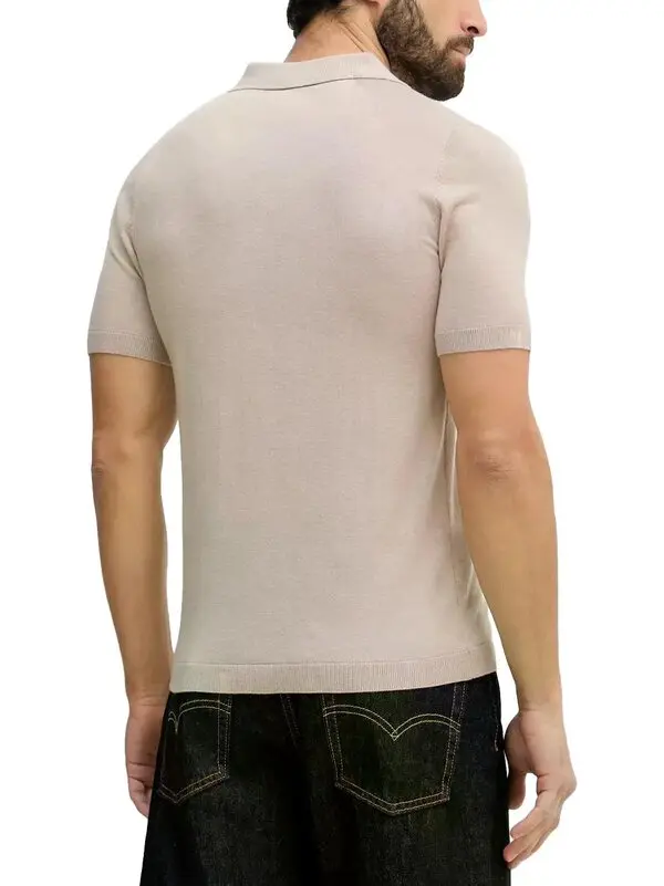 MOS MOSH Short-sleeved Polo Shirt - Neutrals