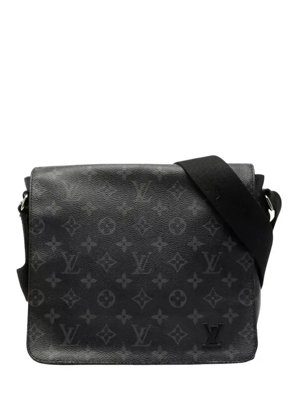 LOUIS VUITTON 2017 Monogram Eclipse District Pm Crossbody Bag - Black
