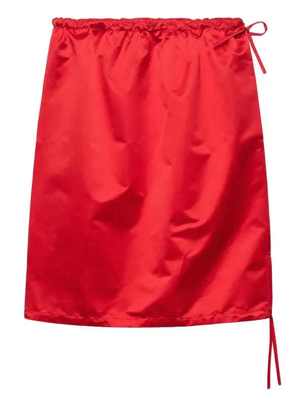 Prada Satin Skirt - Red