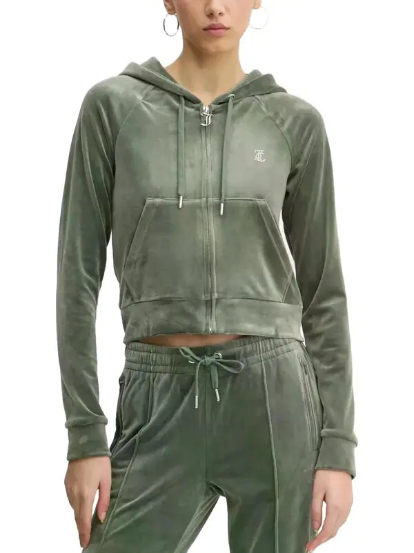 Juicy Couture Zip-up Hooded Sweater - Green