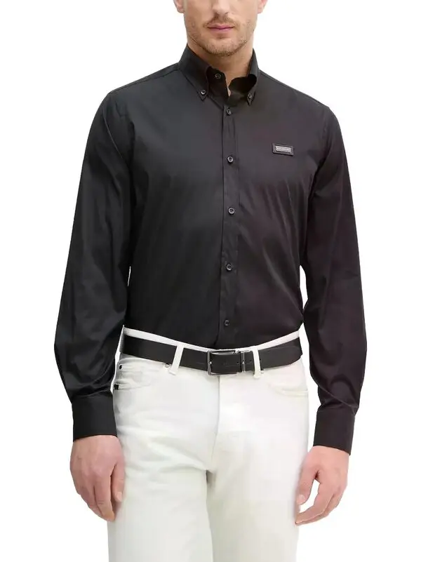 Paul & Shark Logo-patch Shirt - Black