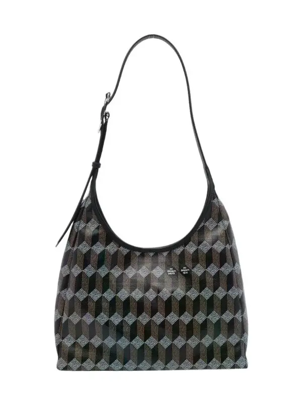 AU DEPART Céleste Monogram Shoulder Bag - Black