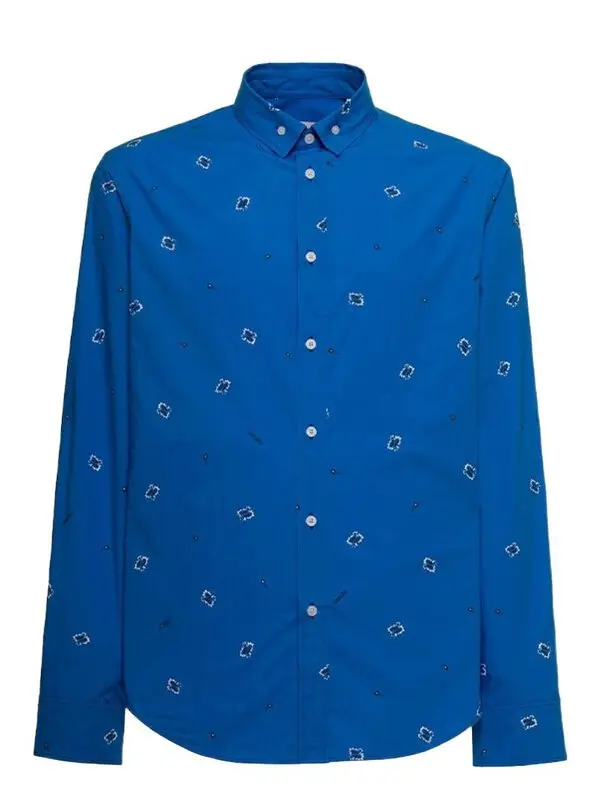 Kenzo Printed Long-sleeved Shirt - Blue