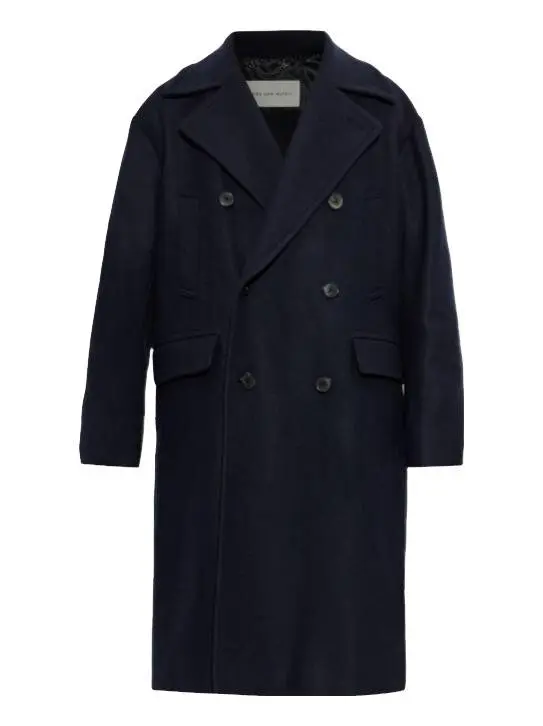 Dries Van Noten Long-sleeved Double-breasted Coat - Black