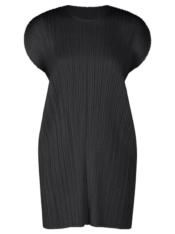 Issey Miyake Pleated Waist Dress - Black