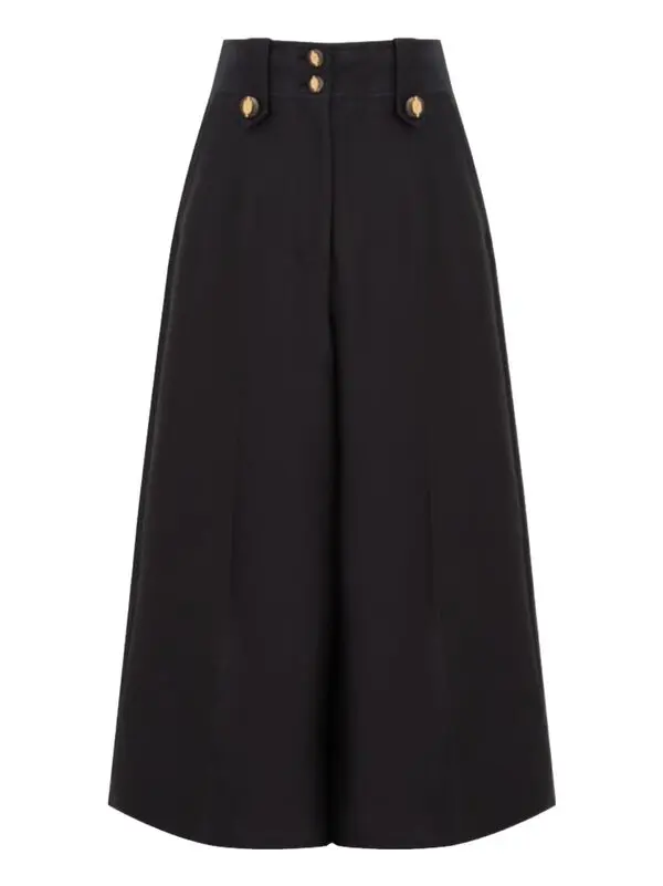 Zimmermann Valiant High-waist Culotte Pants - Black