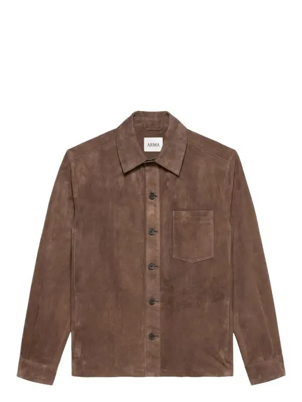 ARMA Dino Suede Shirt - Muddy Brown