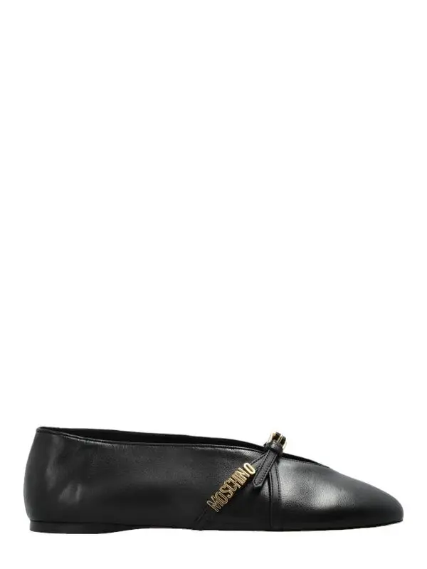 Moschino Satin Ballet Flats - Black
