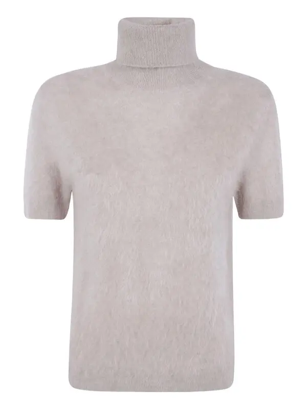 Seventy Mock Neck Knit Jumper With Short Sleeves - No
