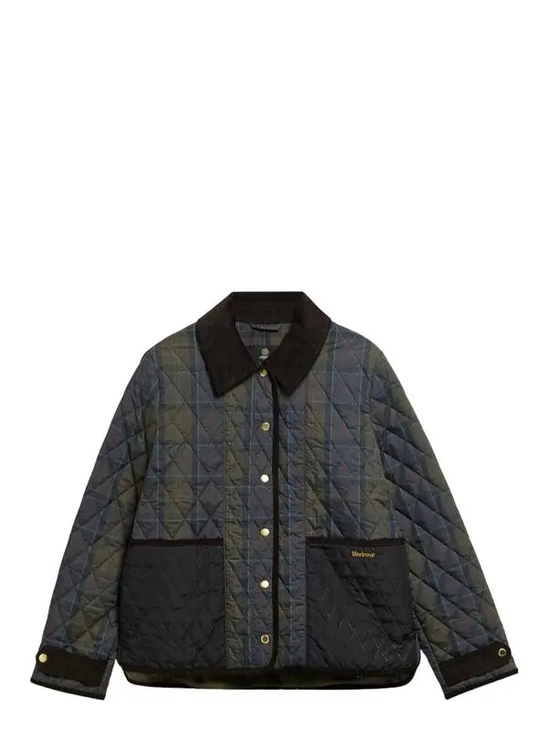 Barbour Long-sleeve Quilted Jacket With Corduroy Trim - Black