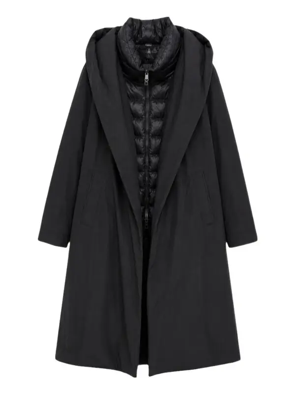 Herno Hooded Coat - Black