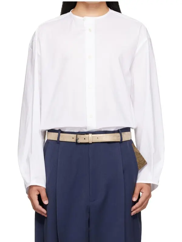 HED MAYNER Stand-up Collar Shirt - White