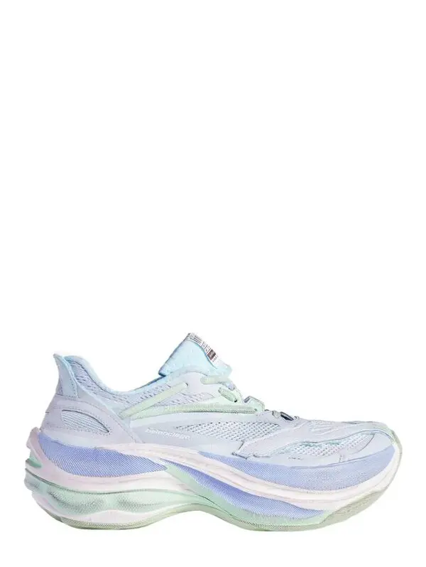 Balenciaga Jet Sneaker In Light Blue/lilac/lime - Light Blue/lavender/lime