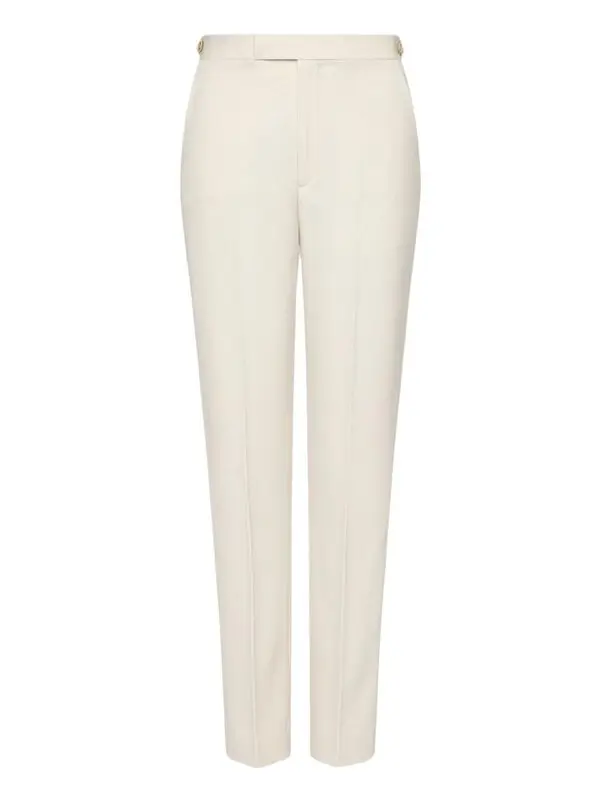 MAISON MARGIELA Wool Tailored Trousers - Ecru