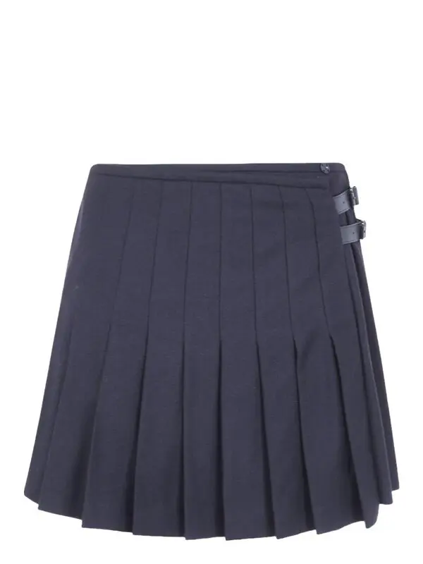 Emporio Armani Pleated Midi Skirt - Black
