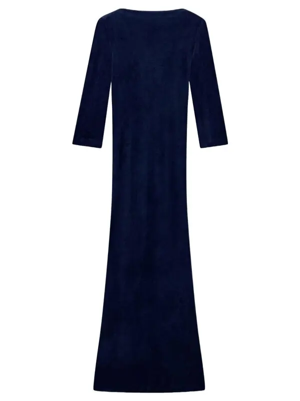 Giorgio Armani Open Back Boat Neck Dress - Blue