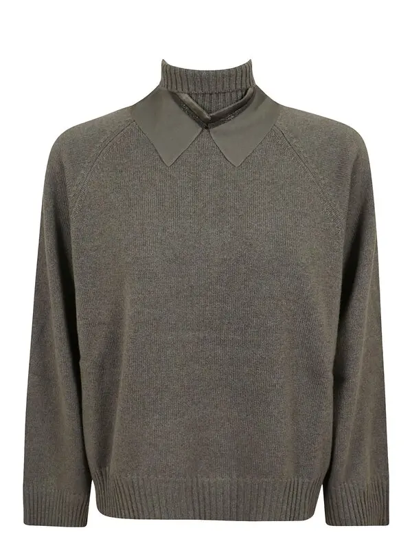 Brunello Cucinelli Roll Neck Sweater - Black