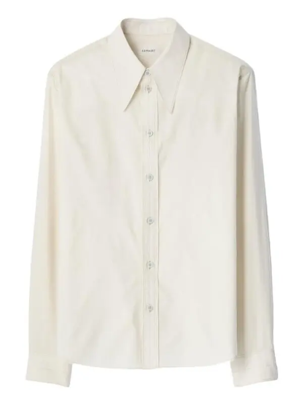 LEMAIRE Pointed Collar Button-up Shirt - Light Frost