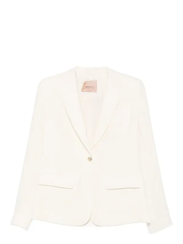 TWINSET Heart-pattern Single-breasted Blazer - White