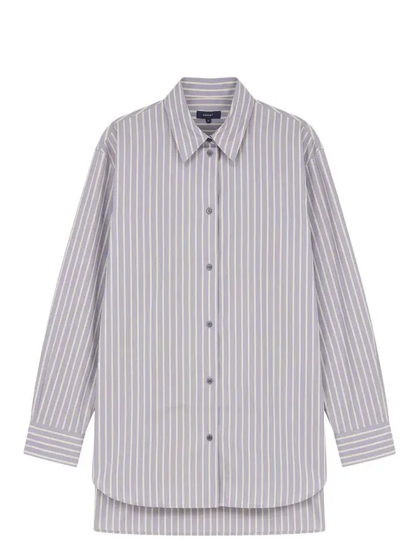 Soeur Striped Shirt With Curved Hem - No