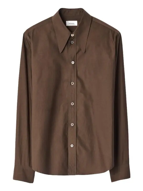 LEMAIRE Pointed Collar Button-up Shirt - Truffle