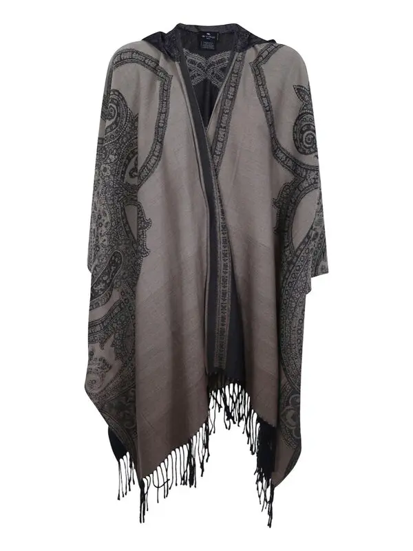 Etro Paisley-pattern Fringed Cape - Multi-color