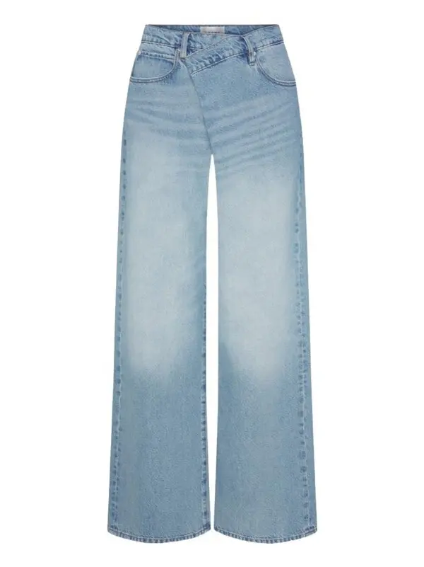 FRAME Crossover Loose Wide-leg Jeans - Weak