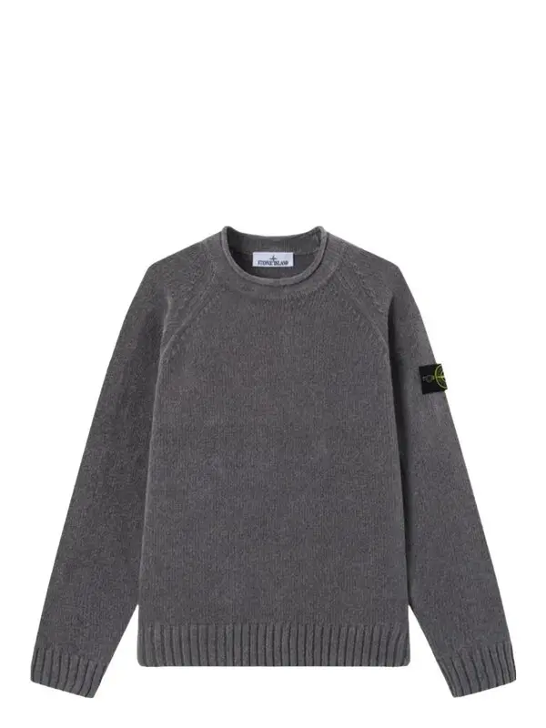 Stone Island Compass Badge Crewneck Jumper - Gray Blend