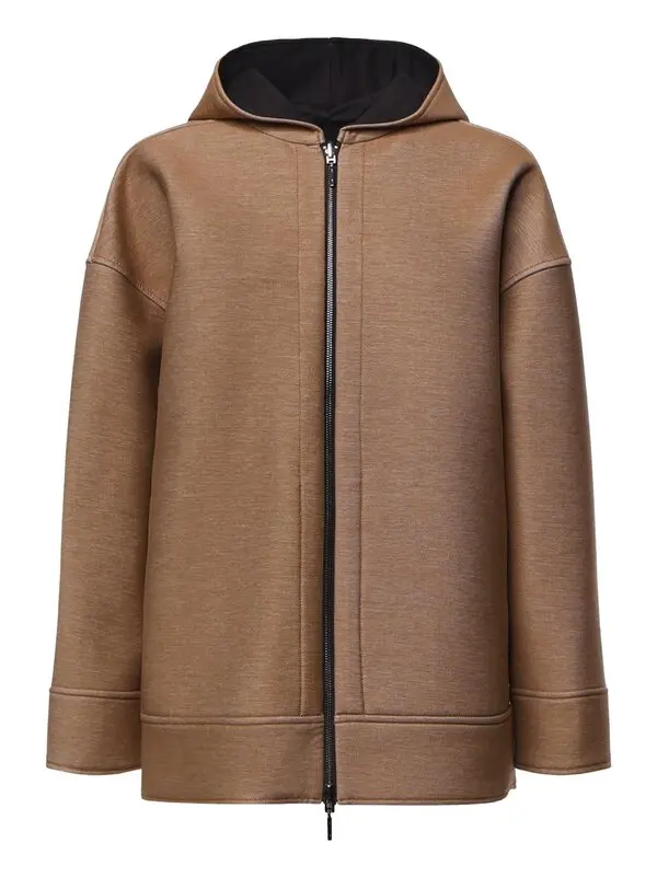Max Mara Hooded Long-sleeve Jacket - Brown