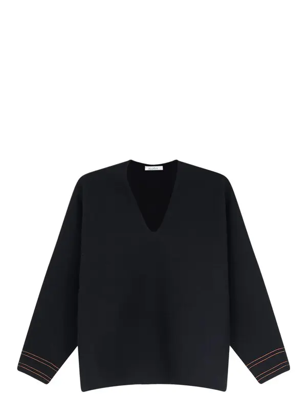 Max Mara Long-sleeve Knit Top - Black
