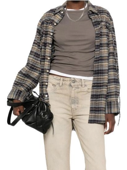 R13 Plaid Shirt - Blue