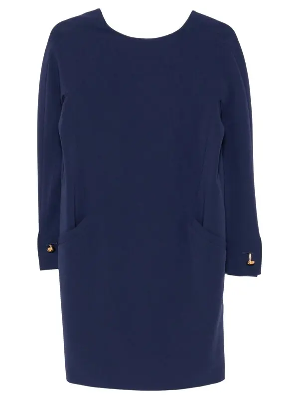 Max Mara Long Sleeve Dress With Button Cuffs - Blue