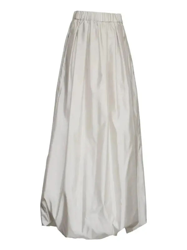 Max Mara Elastic Waist Gathered Skirt - White