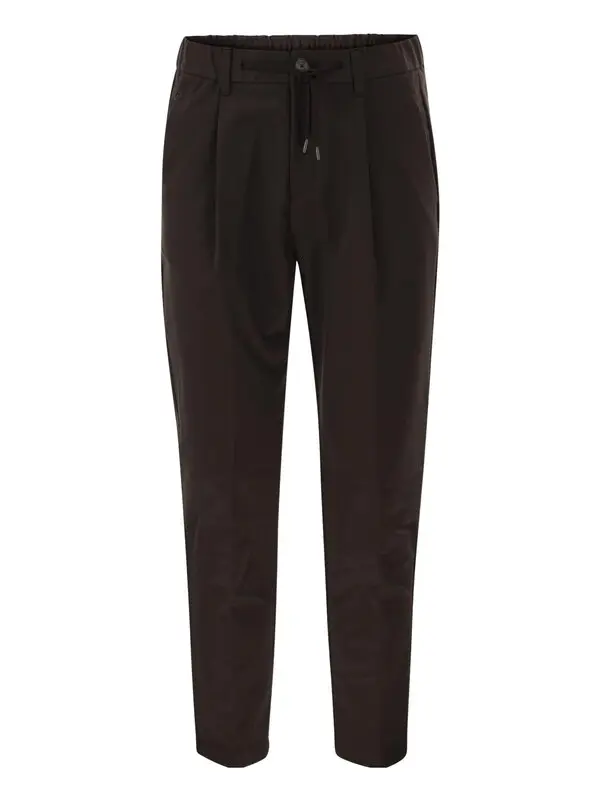 Herno Technical Fabric Drawstring Trousers - Black