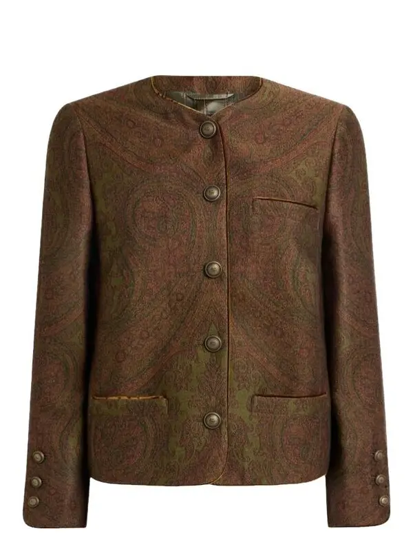 Etro Long Sleeve Blazer - Green