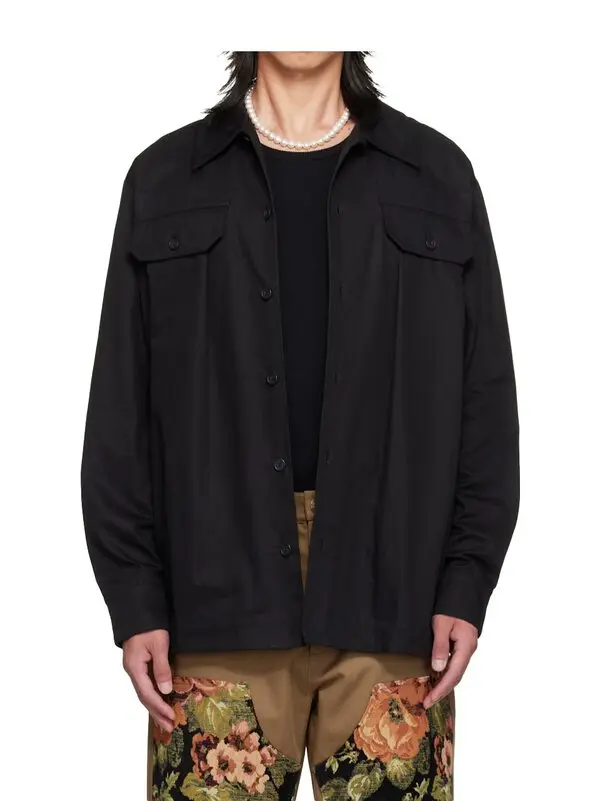 Simone Rocha Military Shirt - Black