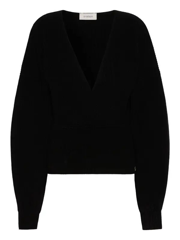 Sportmax Long-sleeved Sweater - Black