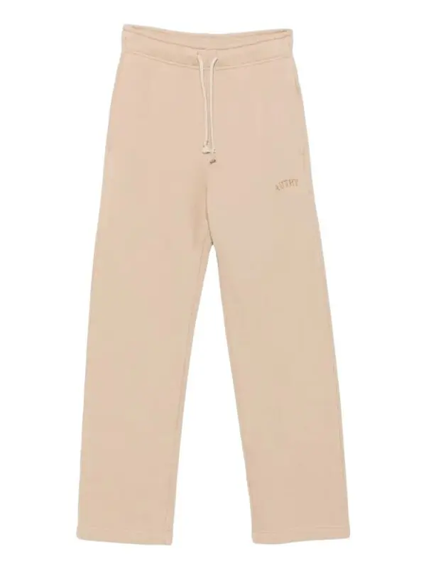 AUTRY Logo Embroidered Drawstring Track Pants - Beige