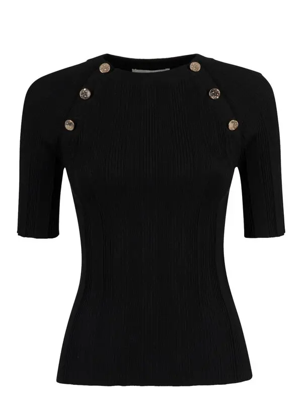 Sportmax Short-sleeved Top - Black