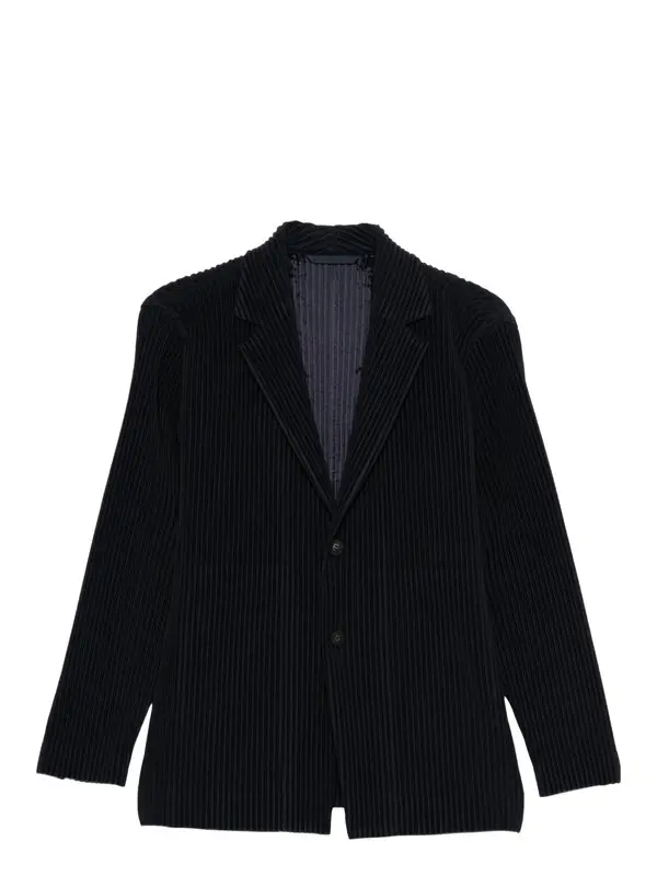 Issey Miyake Long-sleeve Lapel Collar Blazer - Black