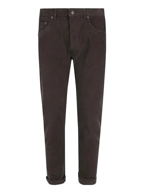 DONDUP Turn-up Hem Corduroy Trousers - Brown