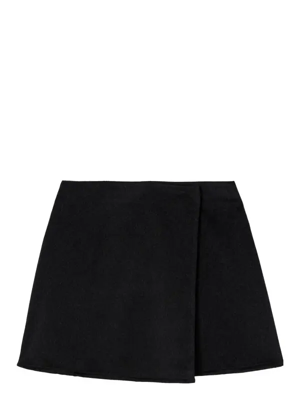 Le Kasha Skardu Cashmere Wrap Mini Skirt - Black