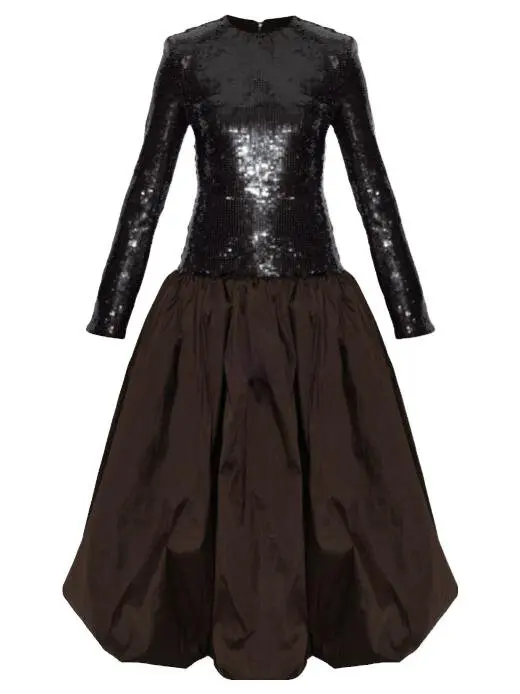 ROTATE BY BIRGER CHRISTENSEN Long-sleeved Dress - Black